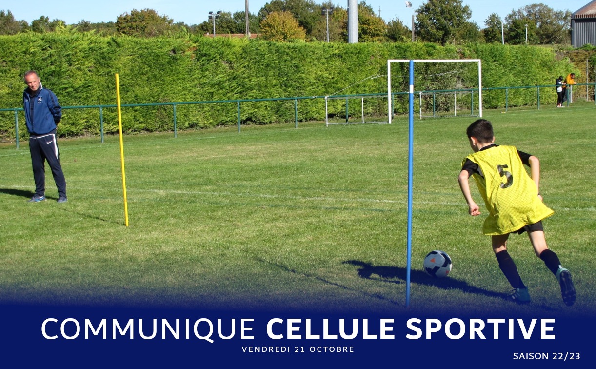 Communiqué de la Cellule Sportive du Vendredi 21 Octobre 2022 – SITE ...